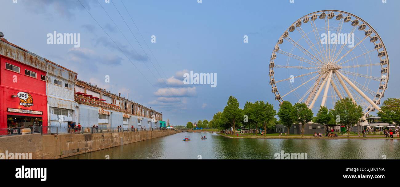 Bonsecours Basin and La Grande Roue de Montreal, Montreal's Observation ...
