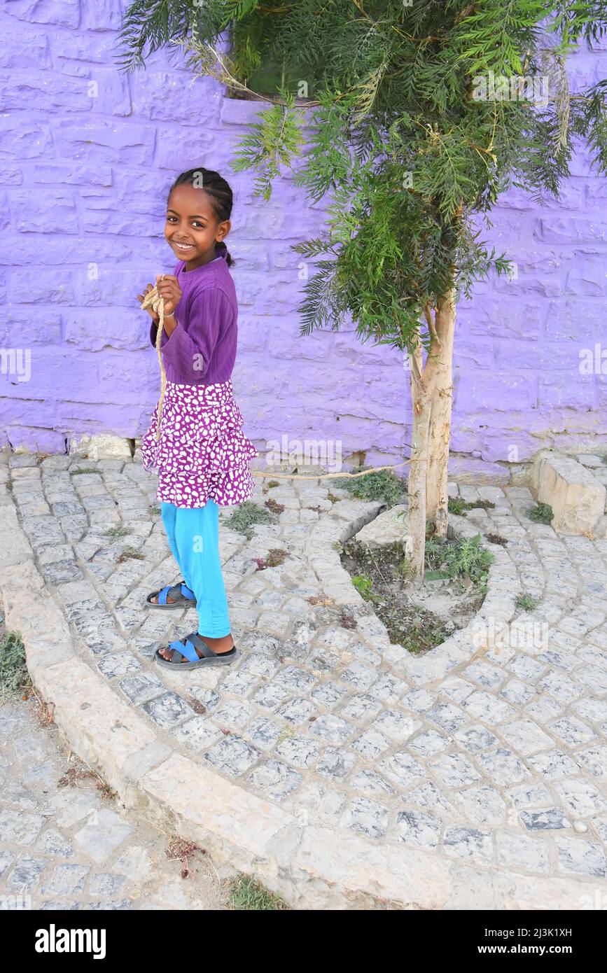 Girl playing horn hi-res stock photography and images - Alamy