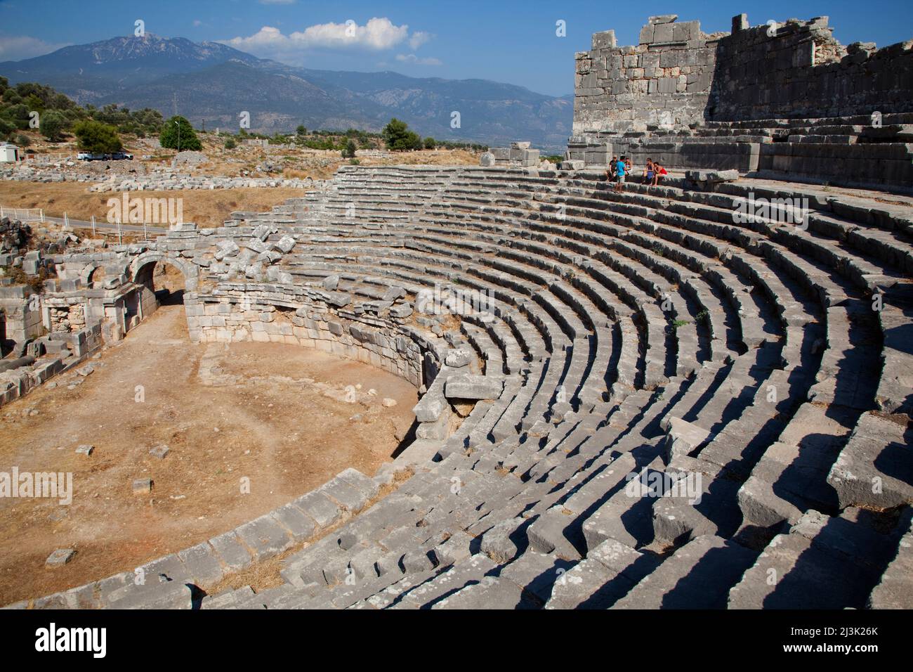Roman amphitheatre at the ruins of Xanthos, near Kalkan, Turkey ...
