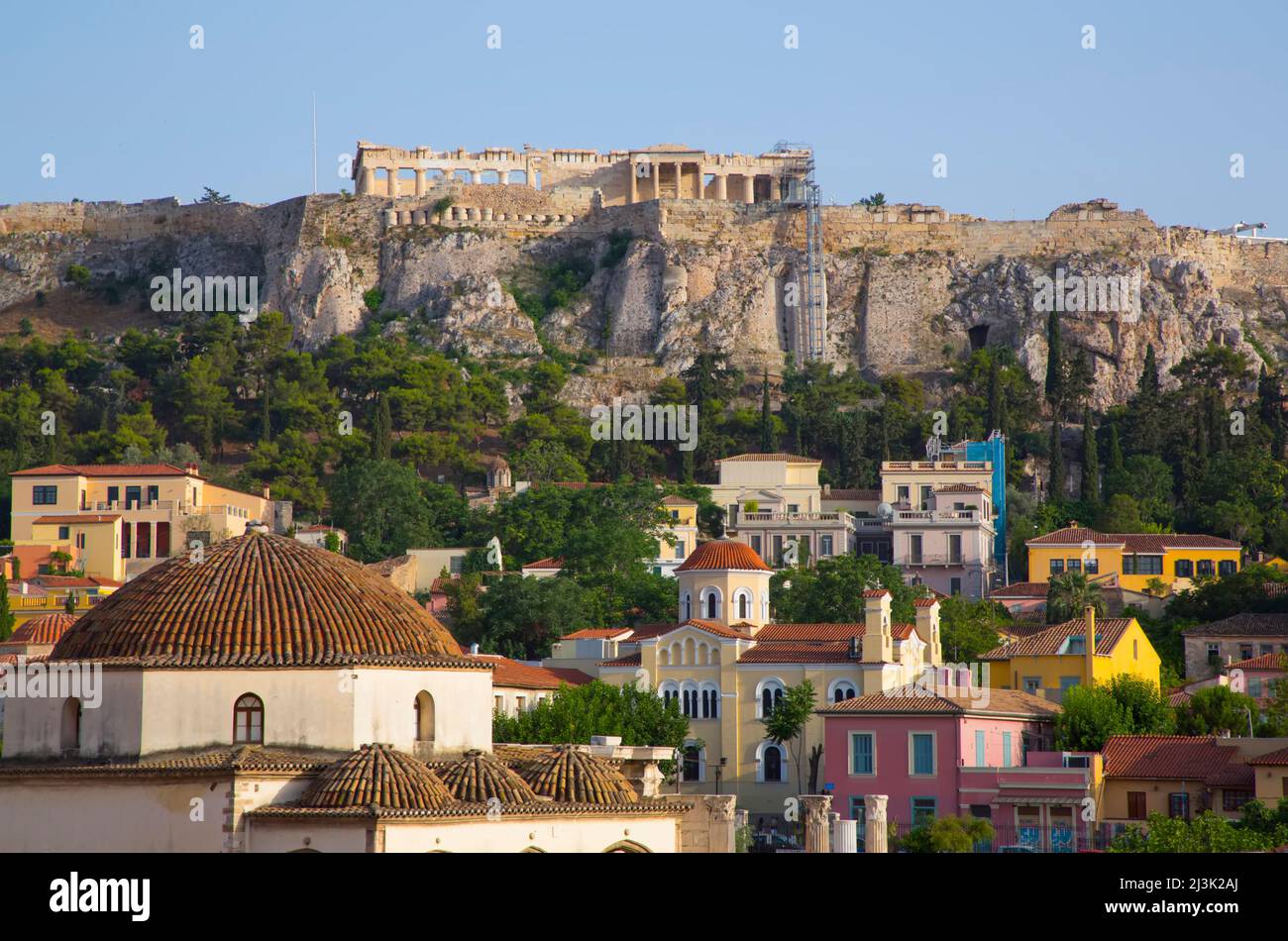 The Acropolis of Athens with Tsisdarakis Mosque in the foreground ...
