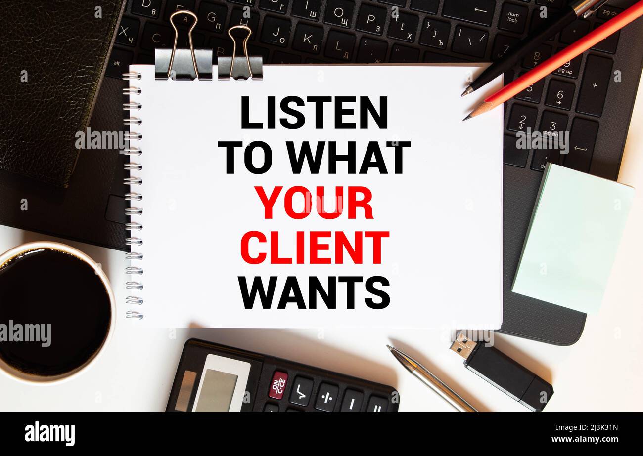 Listen client hi-res stock photography and images - Alamy