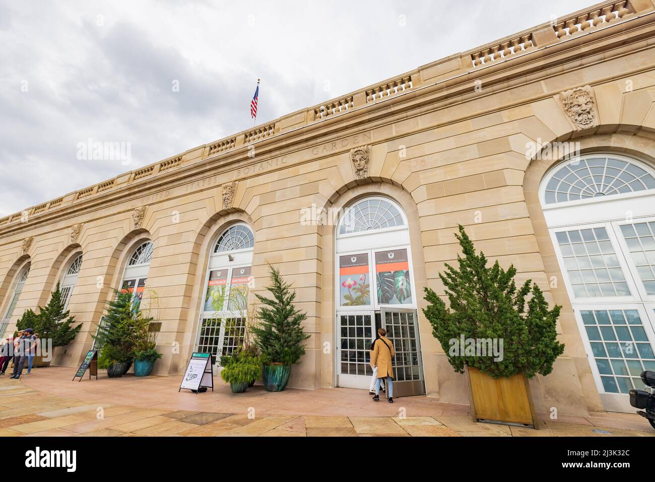 Washington DC, APR 1 2022 - Overcast view of the United States Botanic ...