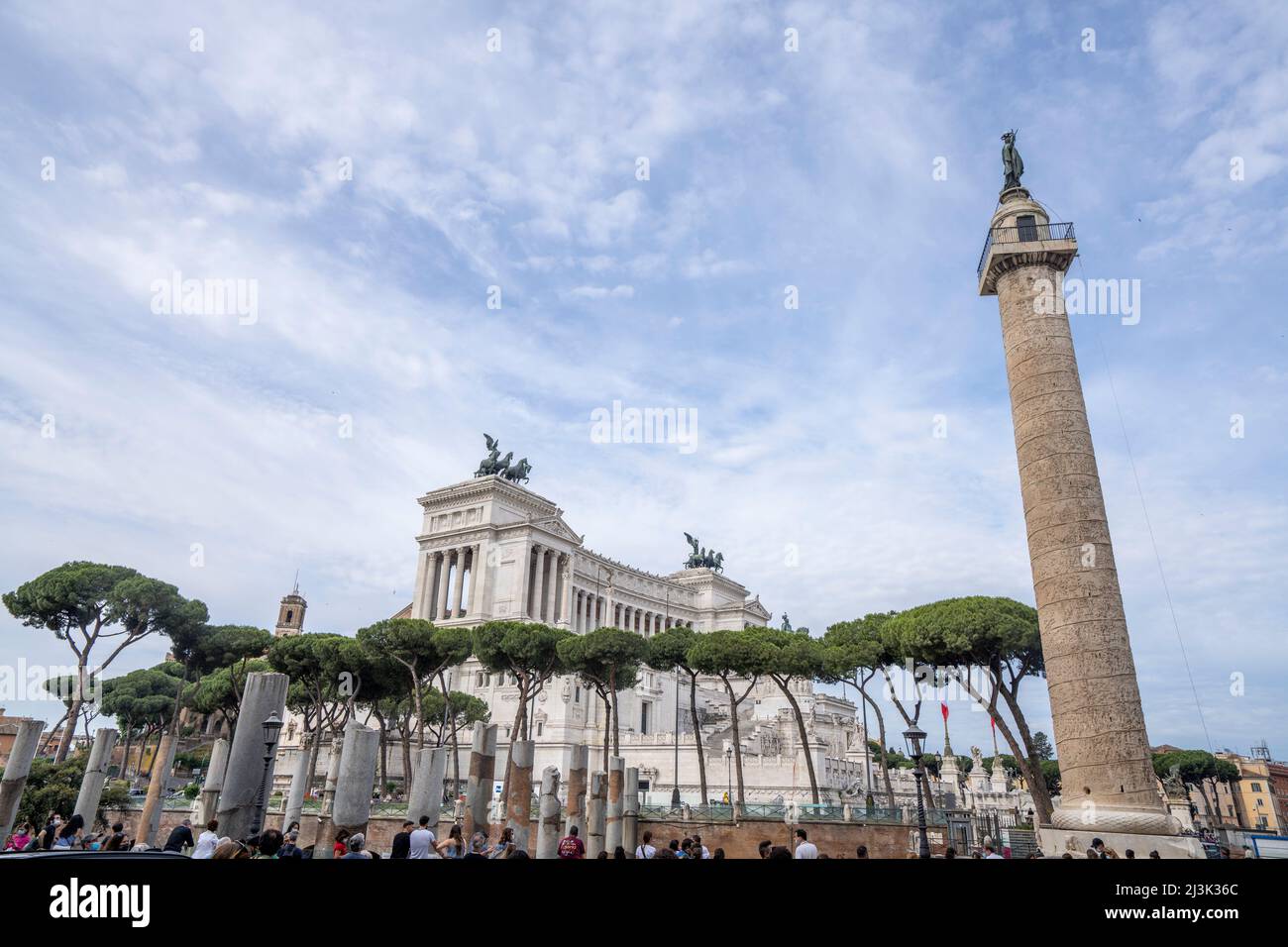 Trajan's Coloumn, Colonna Traiana and Altar of the Fatherland, Altare ...