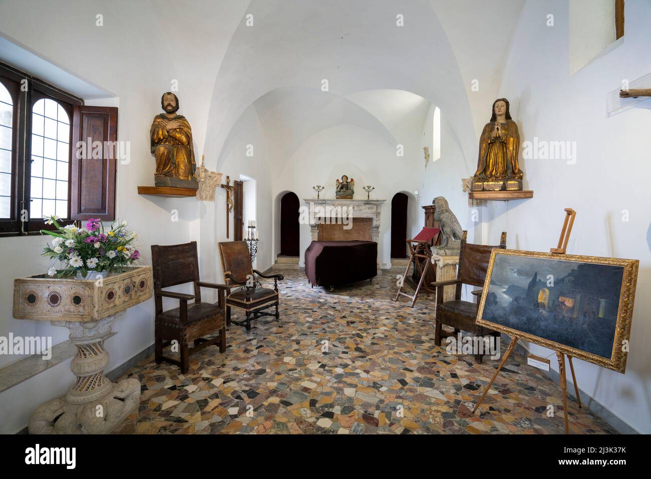 Villa San Michele, interior room of Axel Munthe Museum, Anacapri, Capri ...