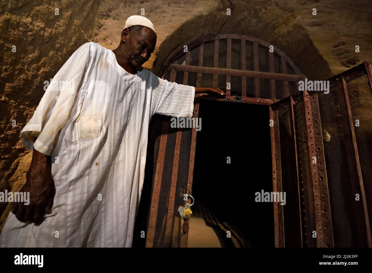 The keyholder at the gate of the Tomb of Tantamani, the royal burial ...