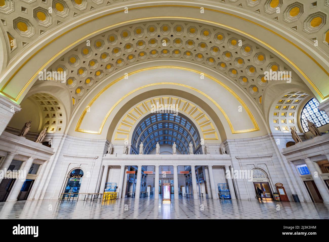 Washington DC, APR 2 2022 - Interior view of the Union Station Stock ...