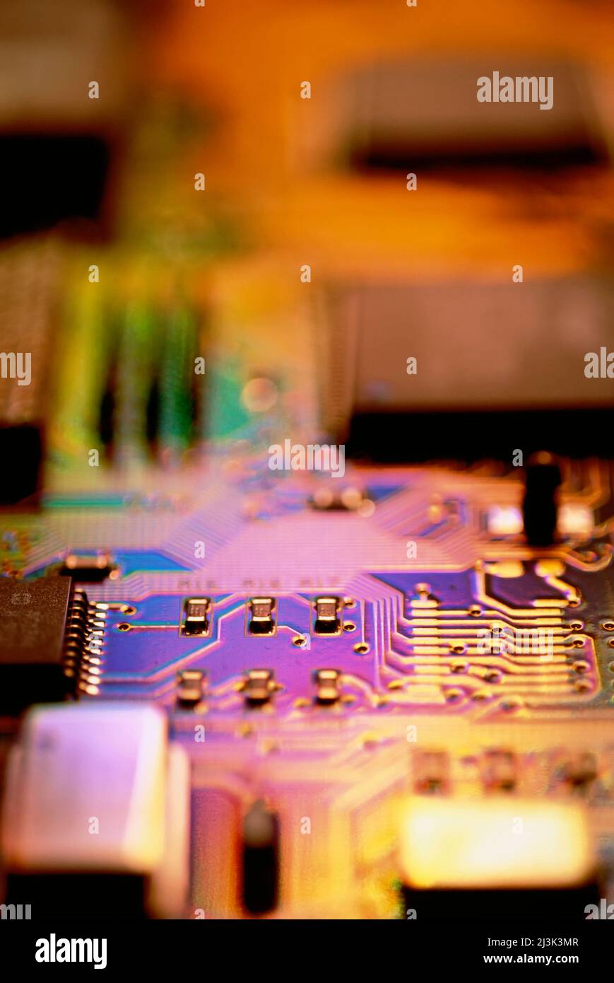 Close-Up of Circuit Board Stock Photo - Alamy