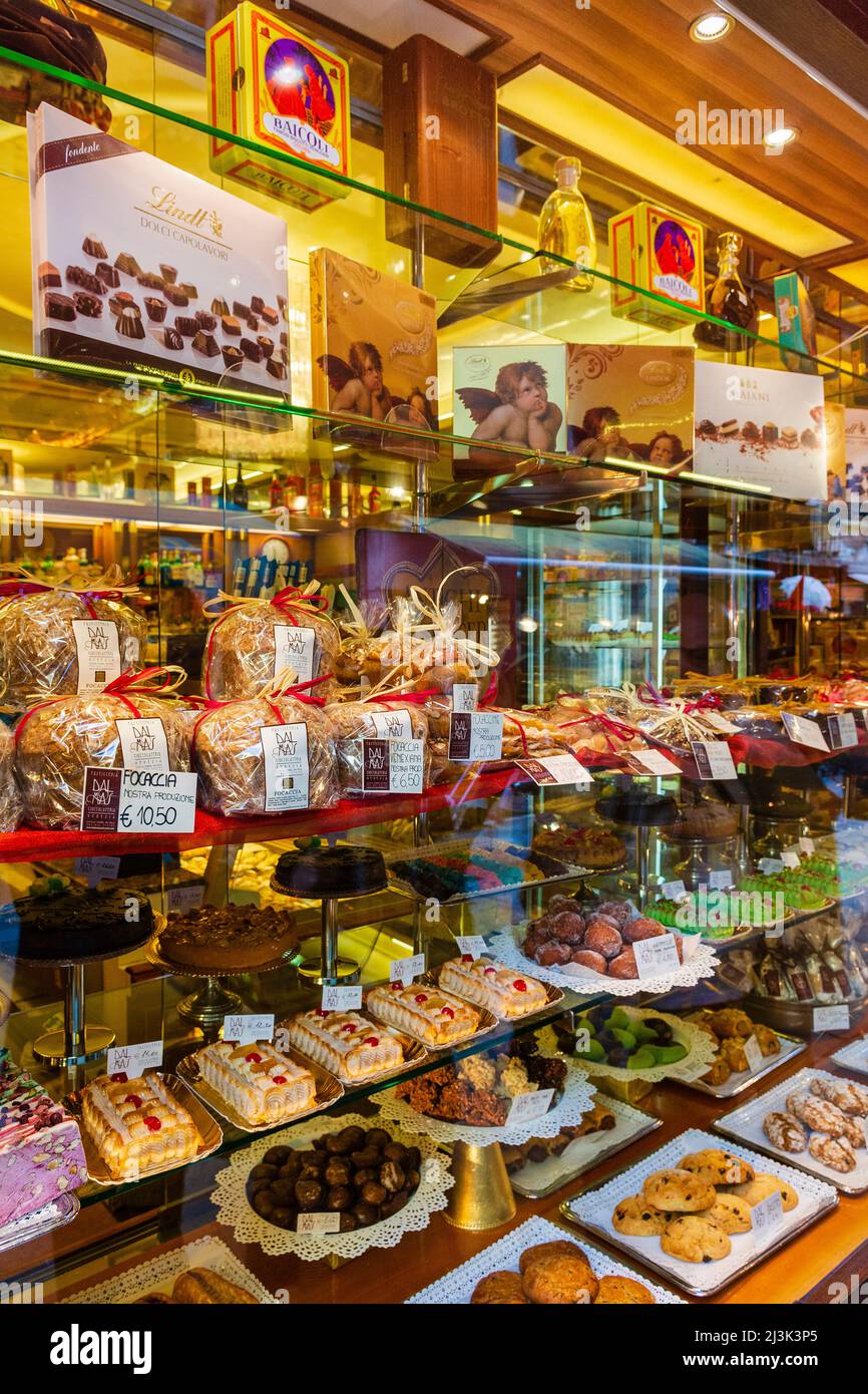 Assorted sweet pastries and baked goods , Venice,Veneto, Italy, Europe ...