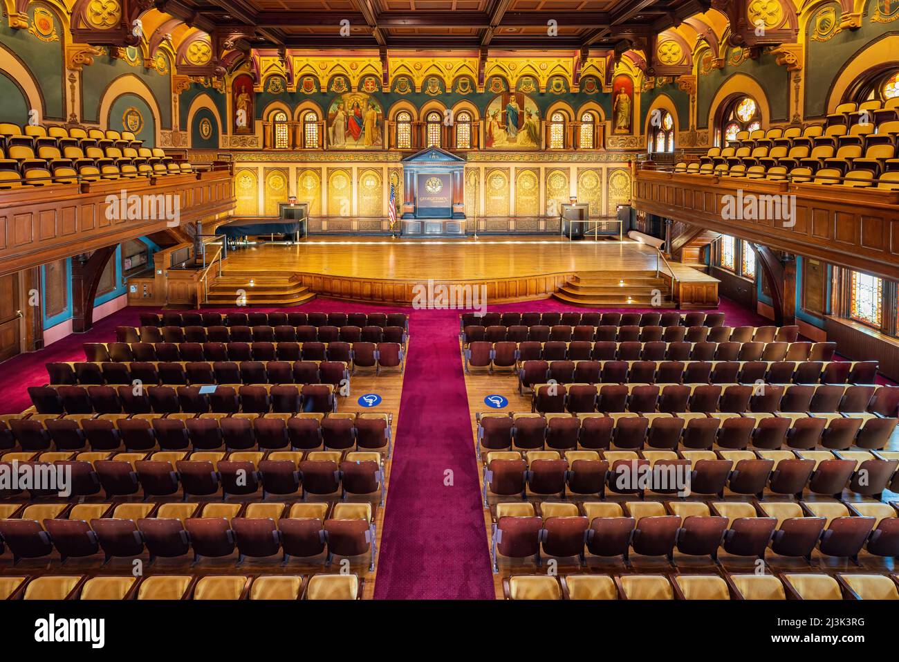 Washington DC, APR 3 2022 - Interior view of the Healy Hall in ...