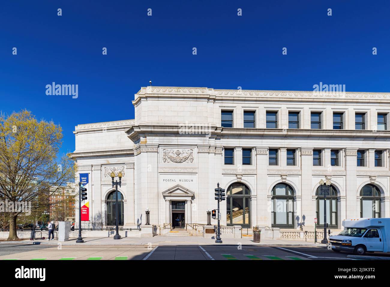 Washington DC, APR 4 2022 - Sunny exterior view of the Smithsonian's ...