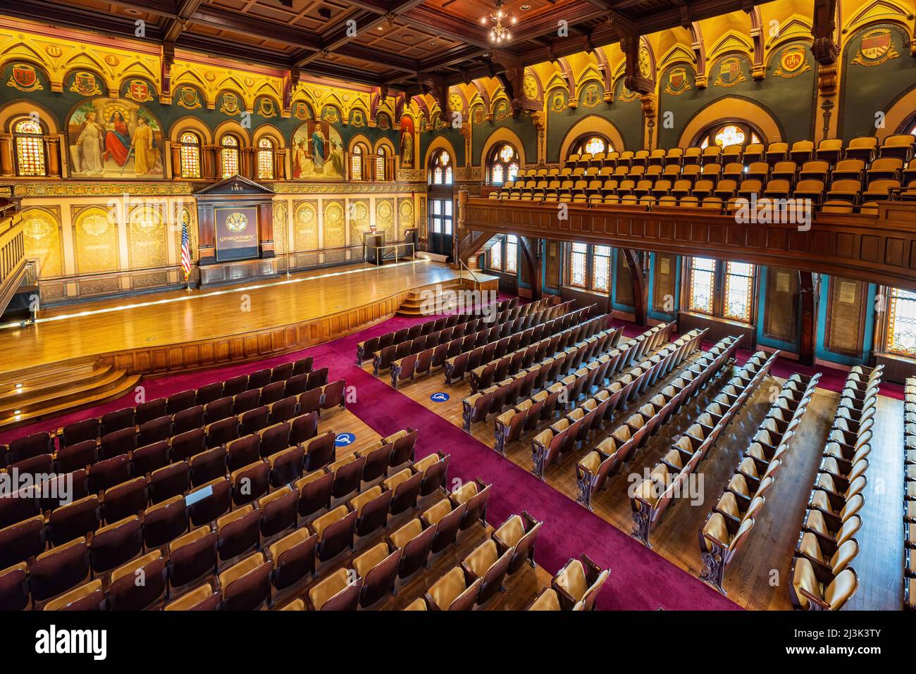 Washington DC, APR 3 2022 - Interior view of the Healy Hall in ...