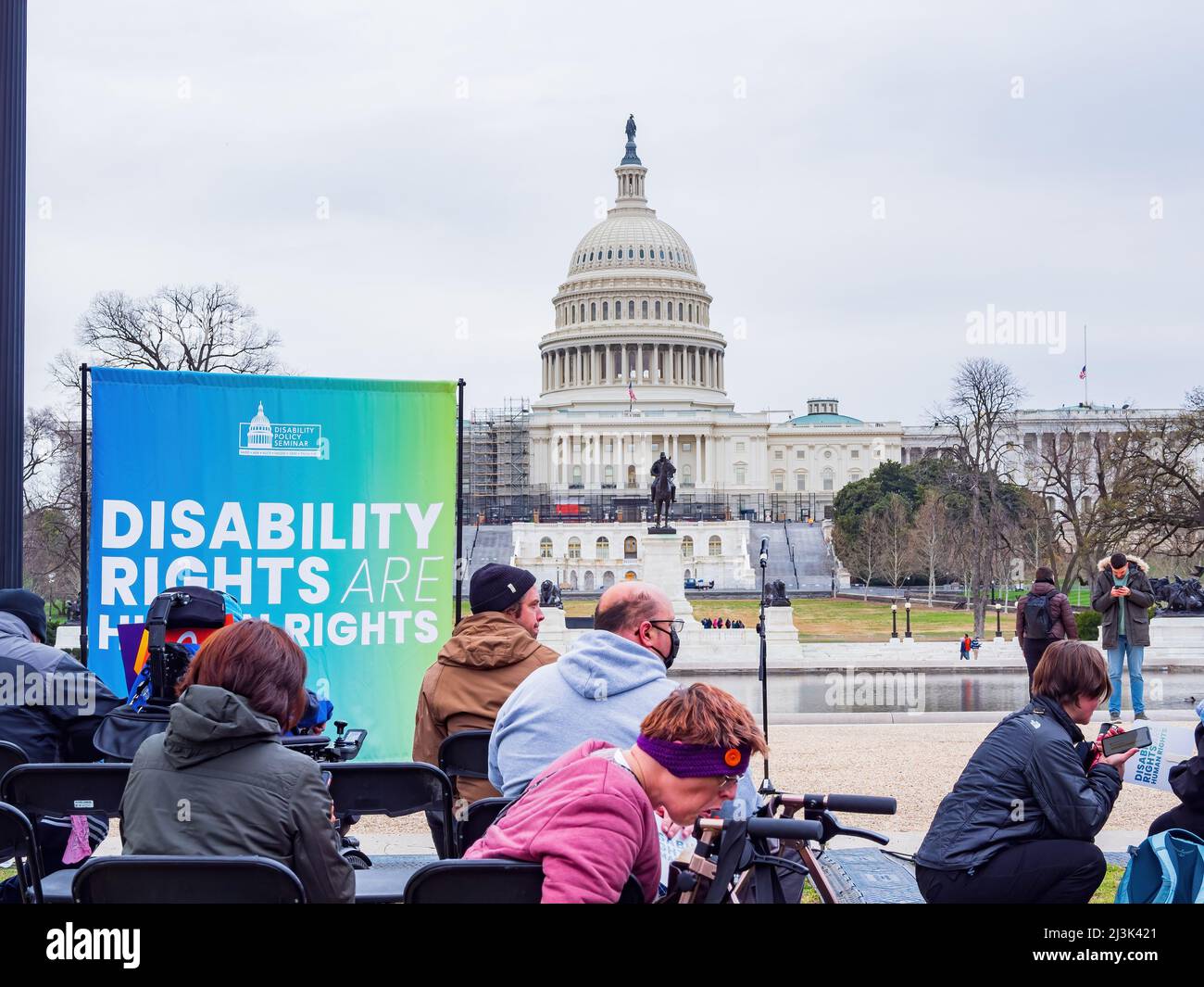 Washington DC, MAR 30 2022 - Overcast view of the Disability Rights Are ...