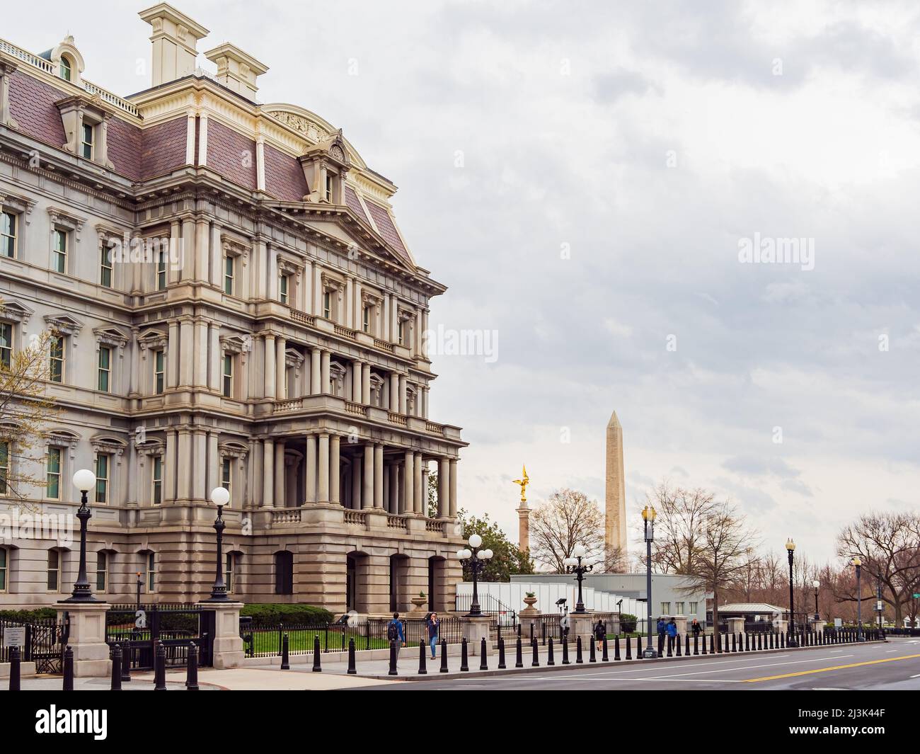 Washington DC, MAR 31 2022 - Overcast view of Eisenhower Executive ...