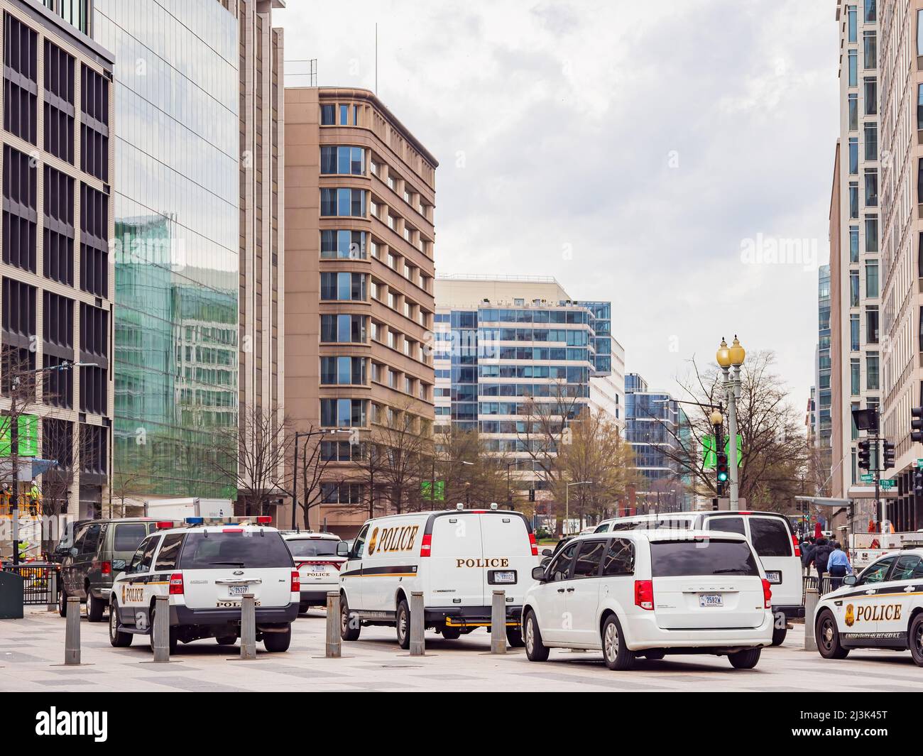 Washington DC, MAR 31 2022 - Close up shot of many police car Stock ...