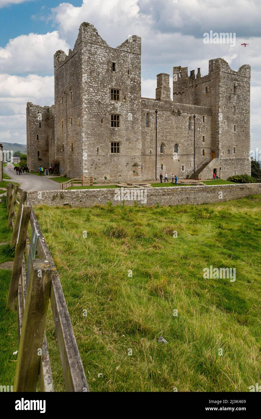 UK, England, Yorkshire. Bolton Castle, finished 1399, where Mary Queen ...