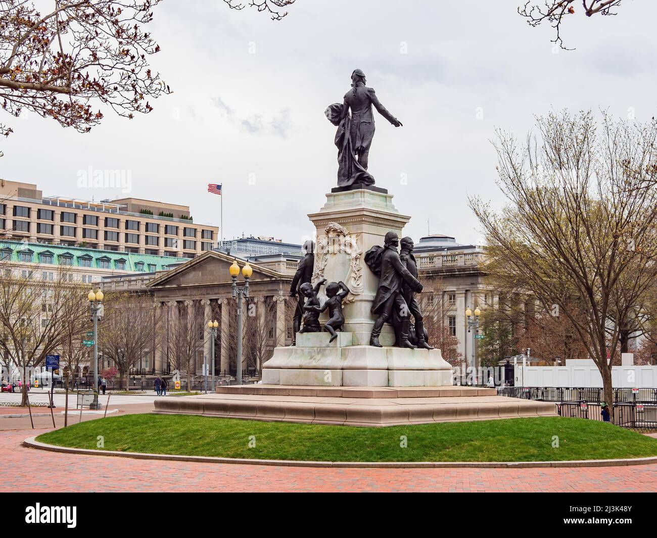 Washington DC, MAR 31 2022 - Overcast view of the General Marquis de ...