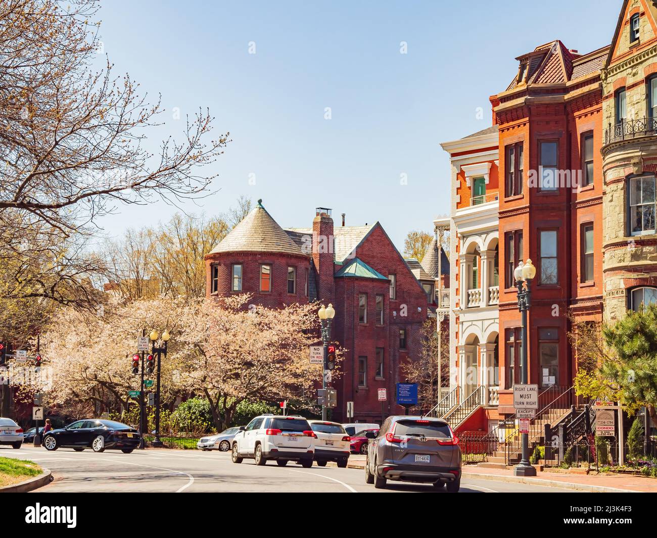 Washington DC, MAR 31 2022 - Sunny view of some historical building ...