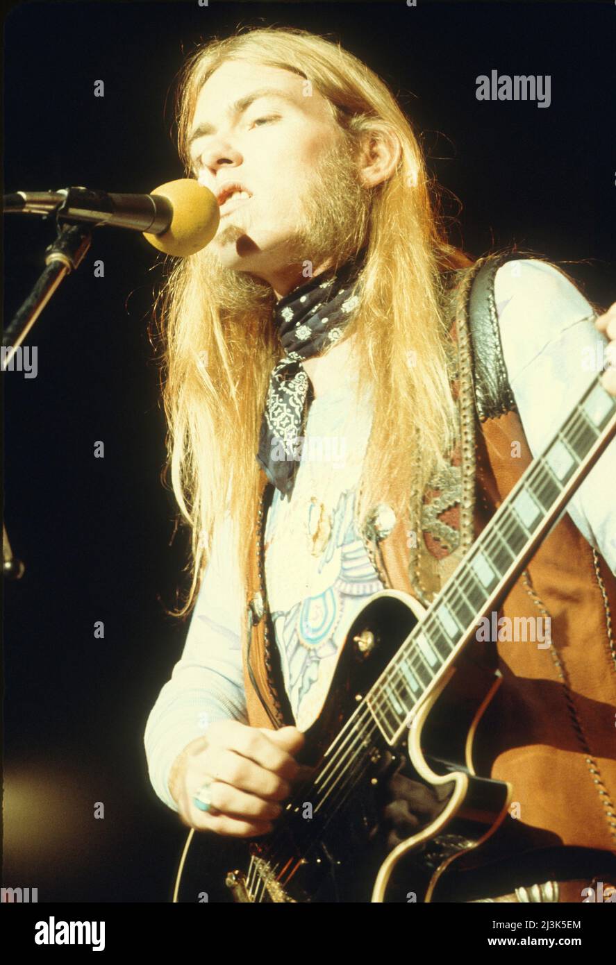 The Allman Brothers in concert in 1974 Credit: Jeffrey Mayer / Rock ...