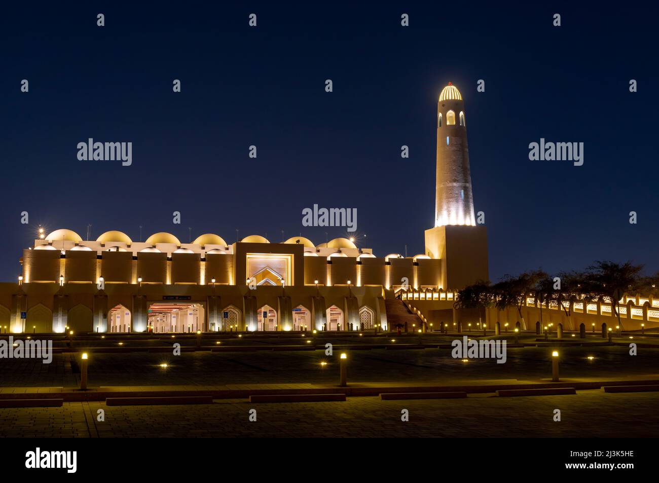 Doha, Qatar- March 03,2022: One of the beautiful mosque in Qatar. State ...
