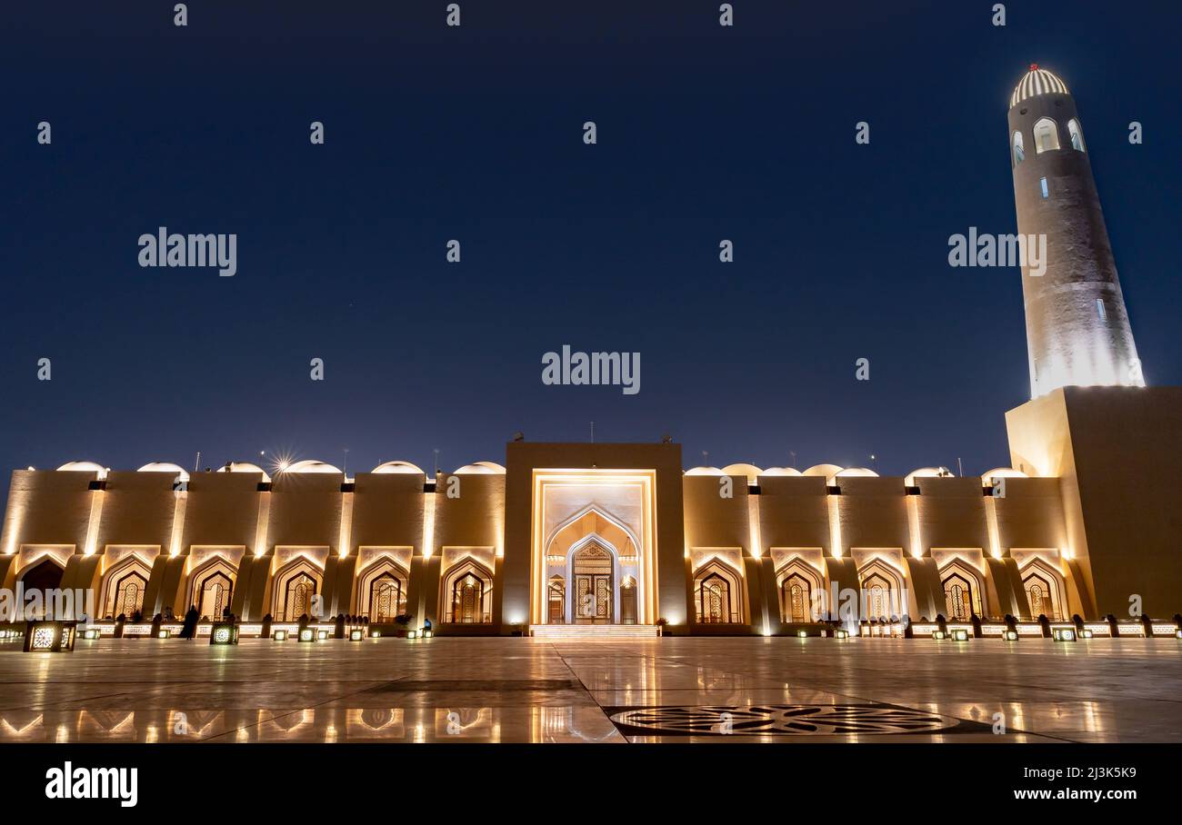 Doha, Qatar- March 03,2022: One of the beautiful mosque in Qatar. State ...
