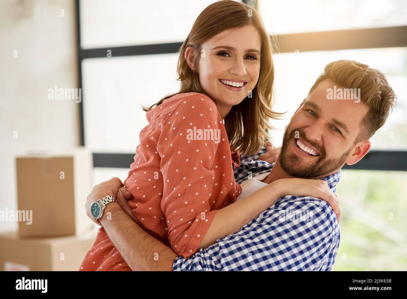 We couldnt be happier about starting a new life together. Portrait of a ...