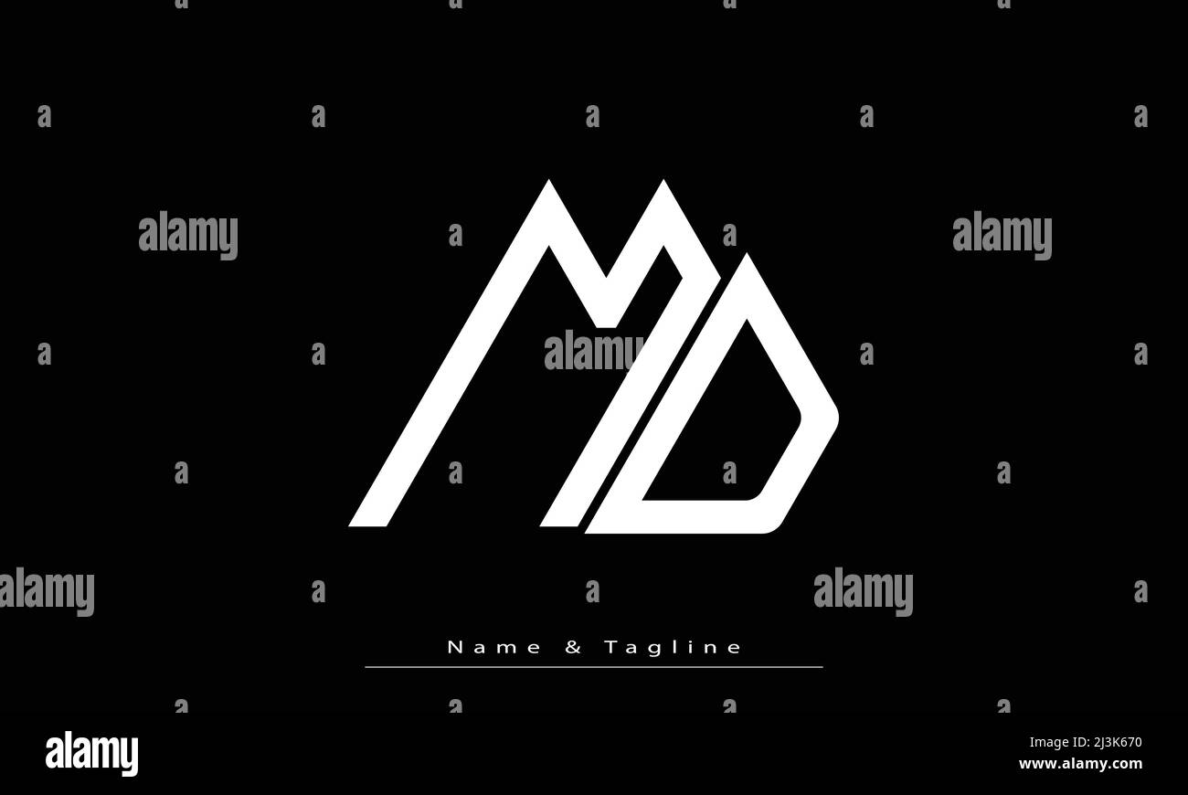 Alphabet letters Initials Monogram logo MD , DM Stock Vector Image & Art - Alamy