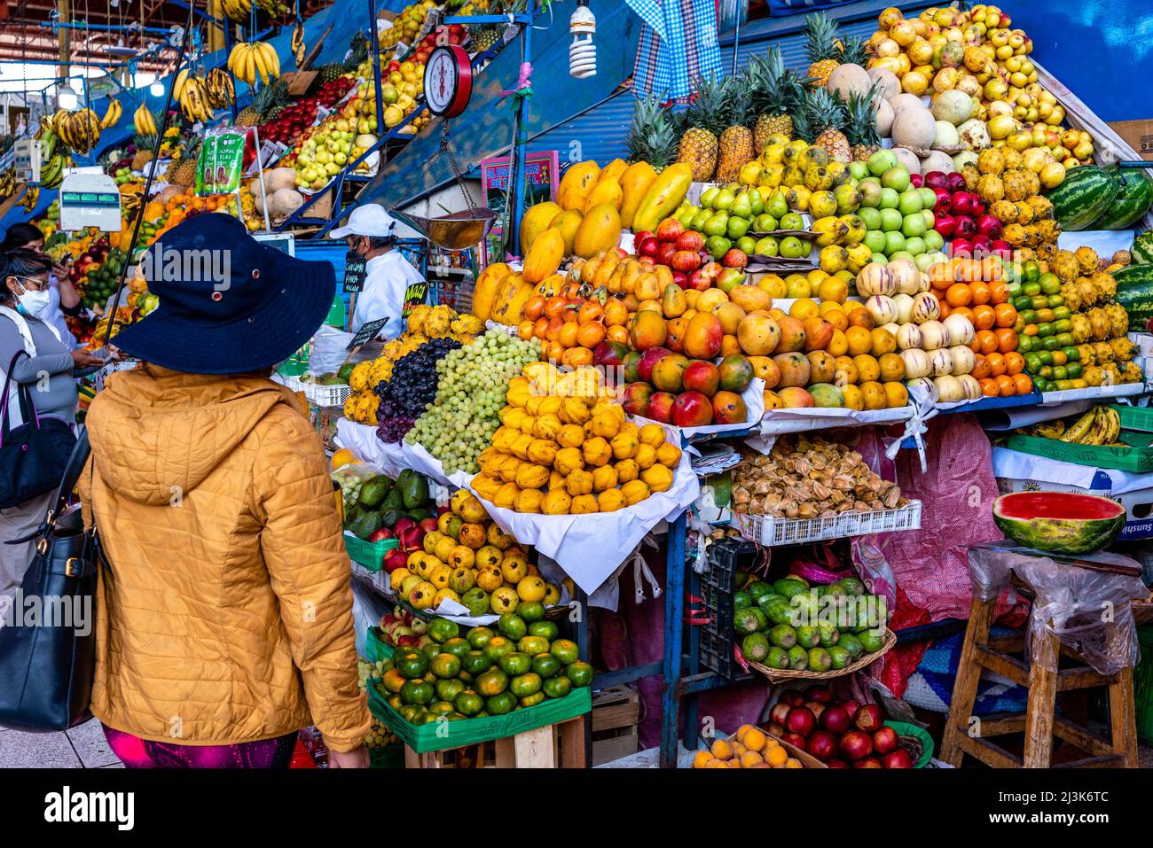 Fresh Fruit For Sale At The San Camilo Market, Arequipa, Arequipa ...