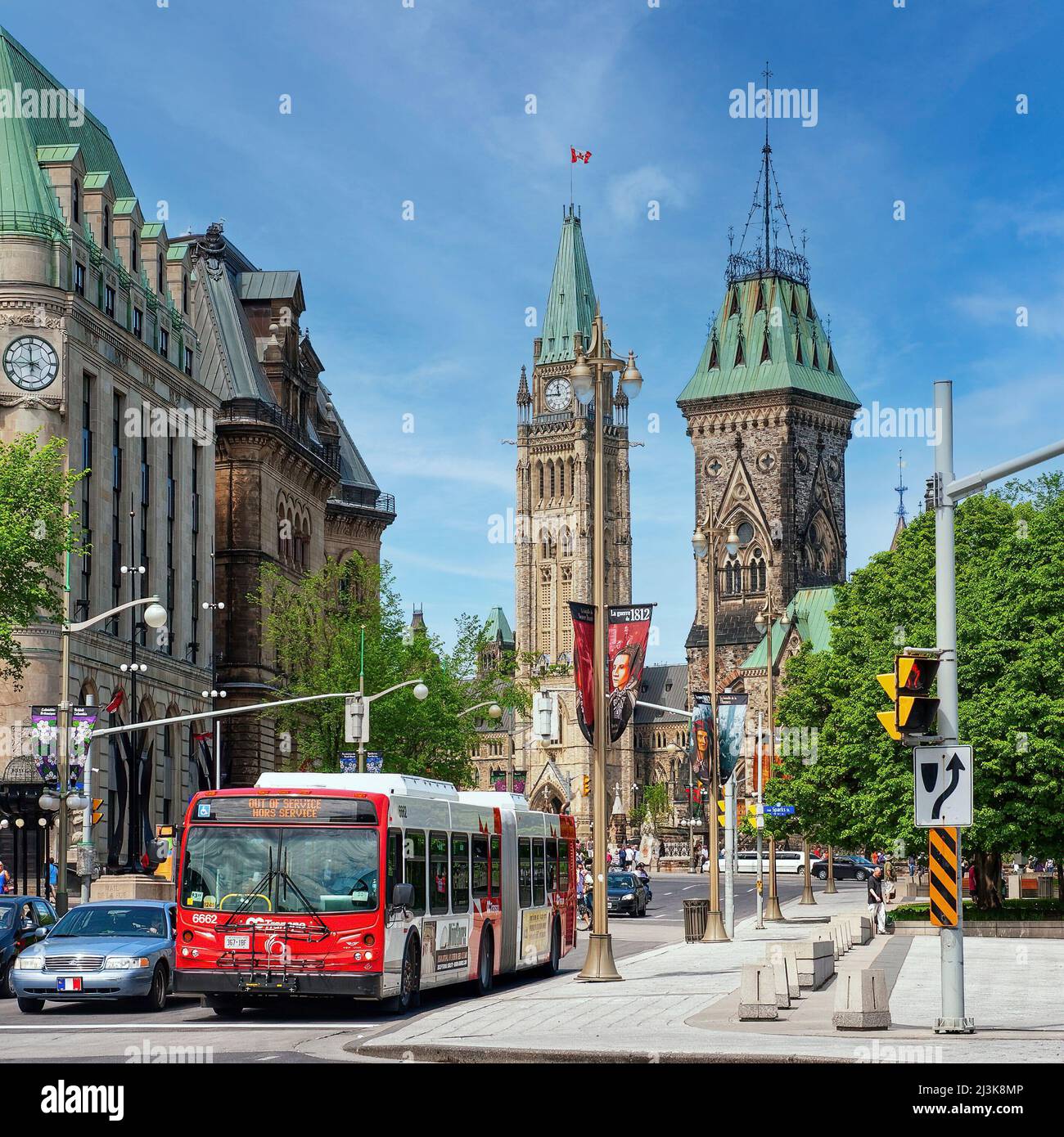 Ottawa, Canada - May 19, 2012: Elgin Street in Ottawa with the Peace ...