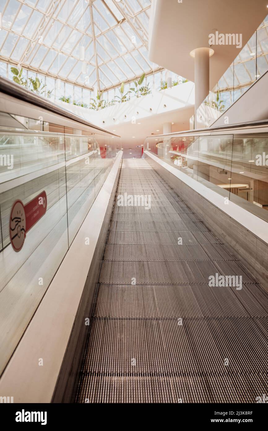 Detail of a facility to go up the floor in a commercial building, a ...