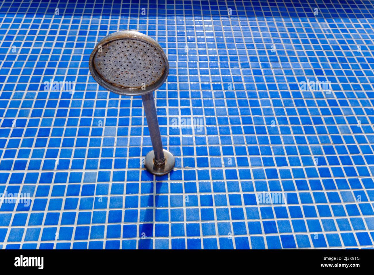 Outdoor shower head in a pool, to cool off in summer Stock Photo - Alamy