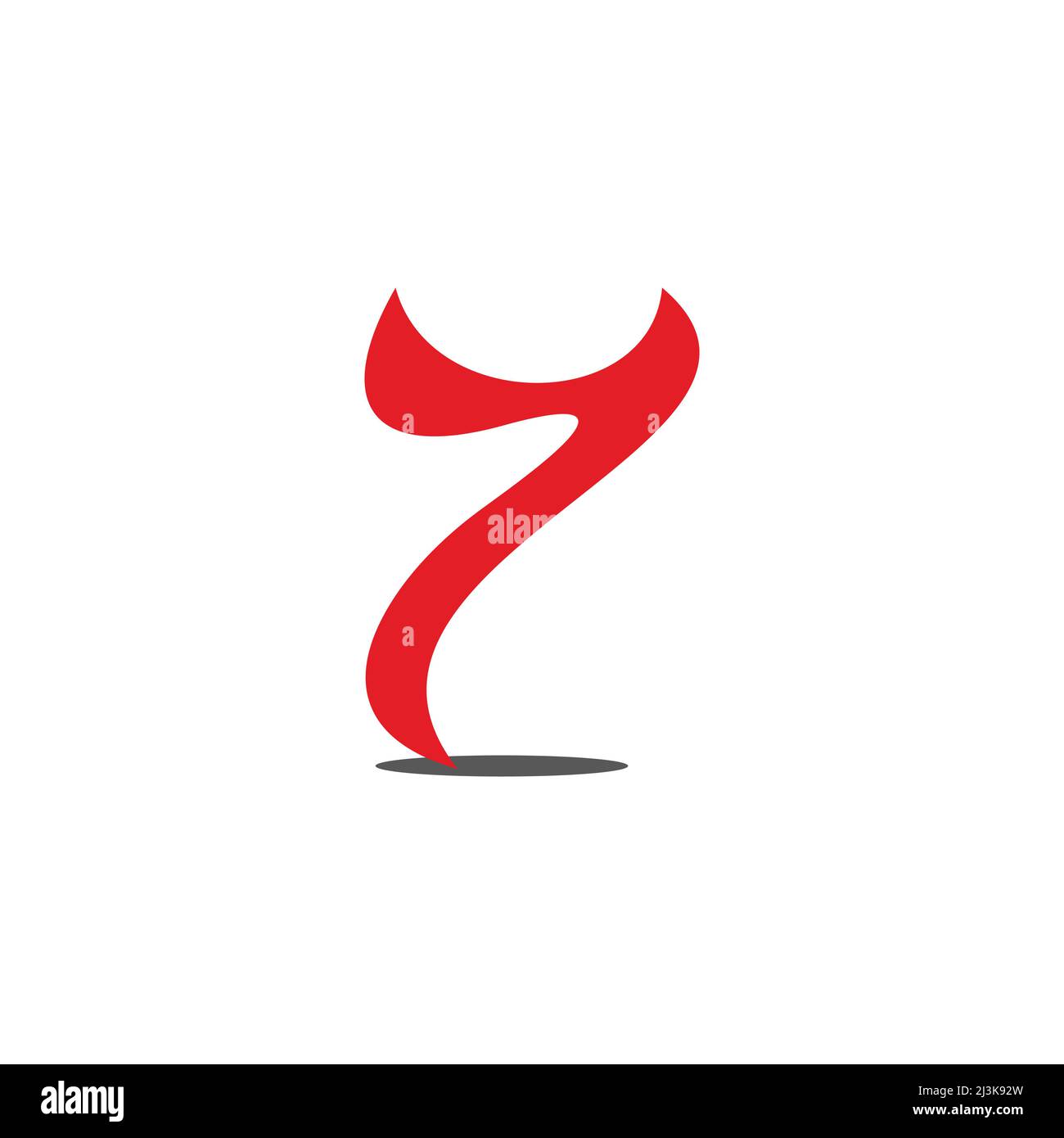 number 7 simple curves flame smoke symbol logo vector Stock Vector ...