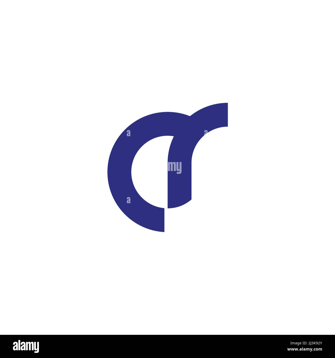 letter cr simple geometric curves logo vector Stock Vector Image & Art ...
