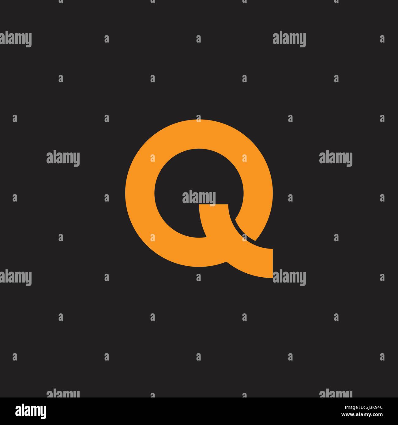 letter q simple geometric line slice curves logo vector Stock Vector ...