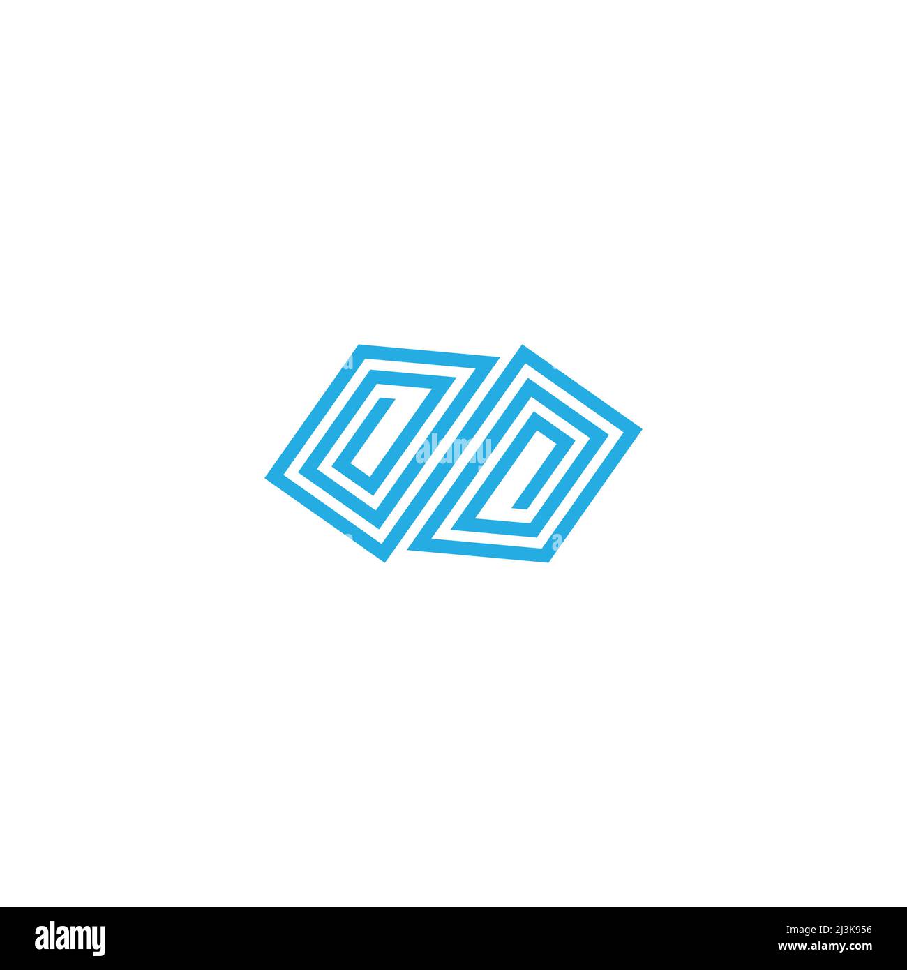 blue spiral diamond shape abstract geometric logo vector Stock Vector ...