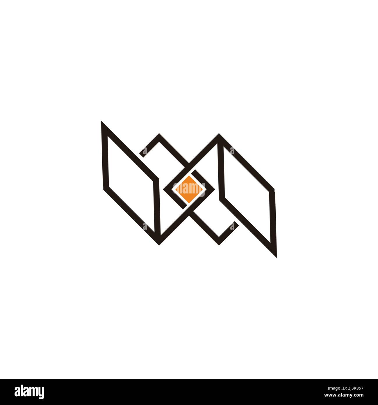 linked laptop abstract symbol logo vector line design Stock Vector ...