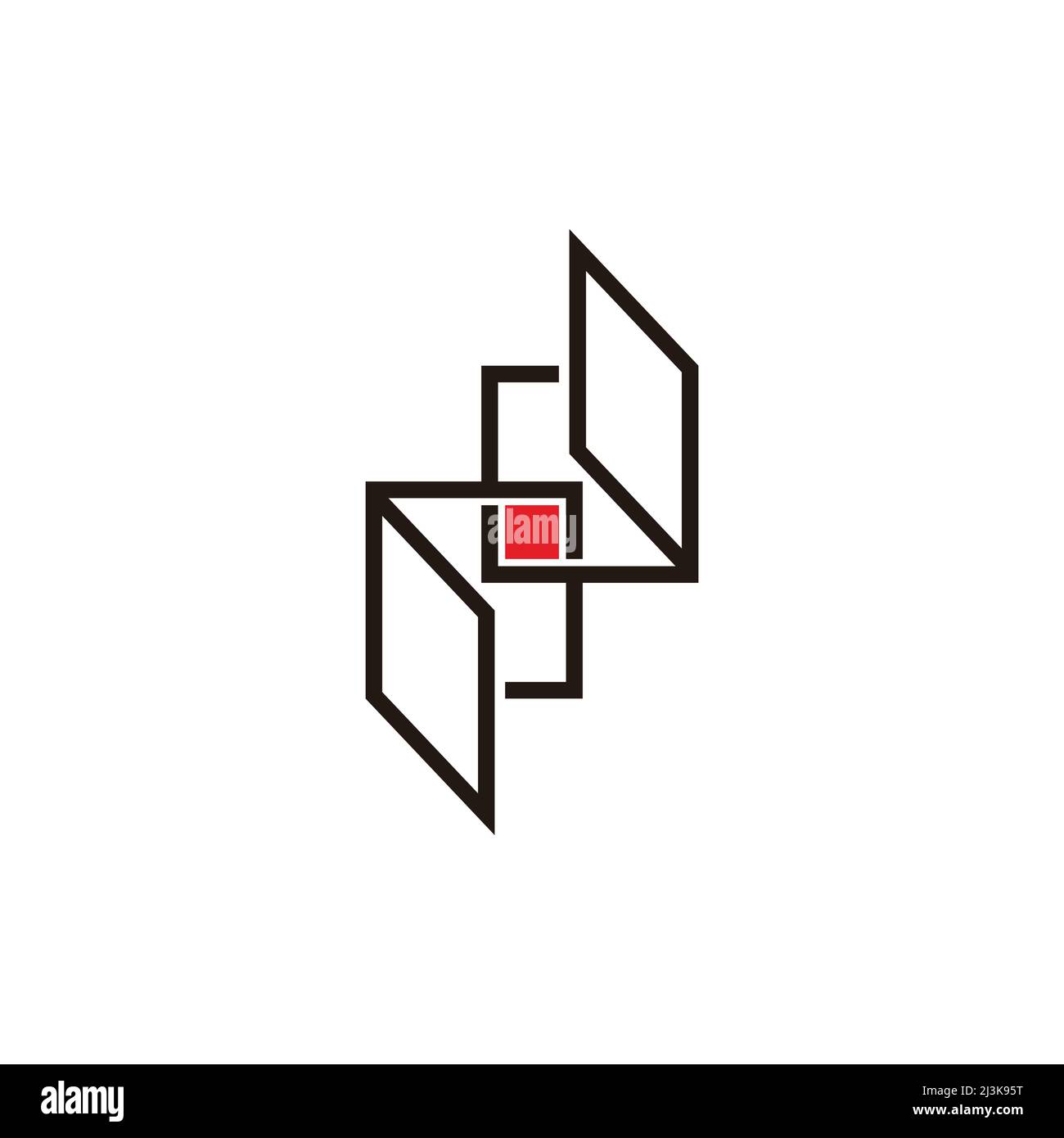 letter pd windows open link line logo vector Stock Vector Image & Art ...