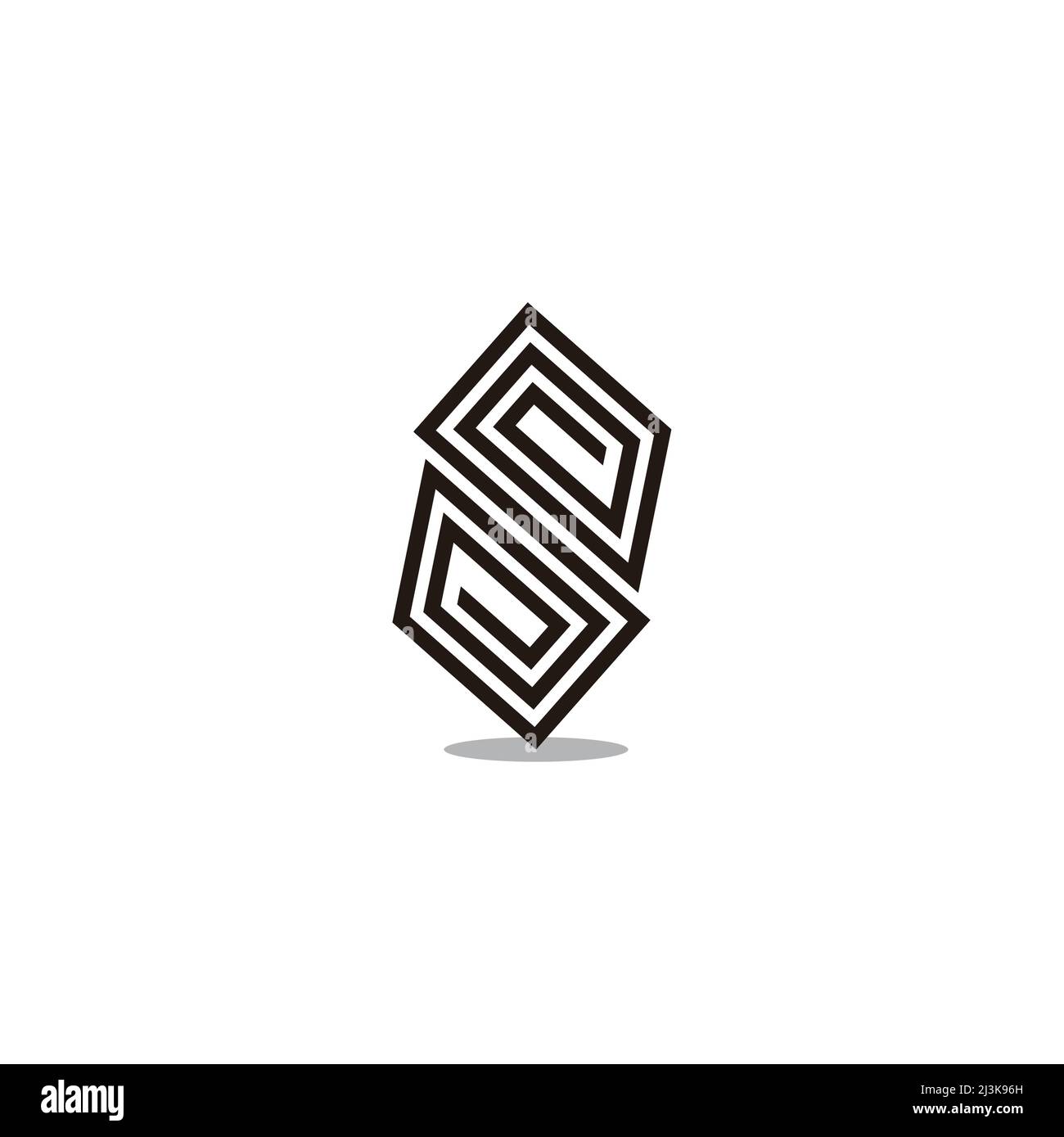 letter s spiral thin linear geometric logo vector Stock Vector Image ...