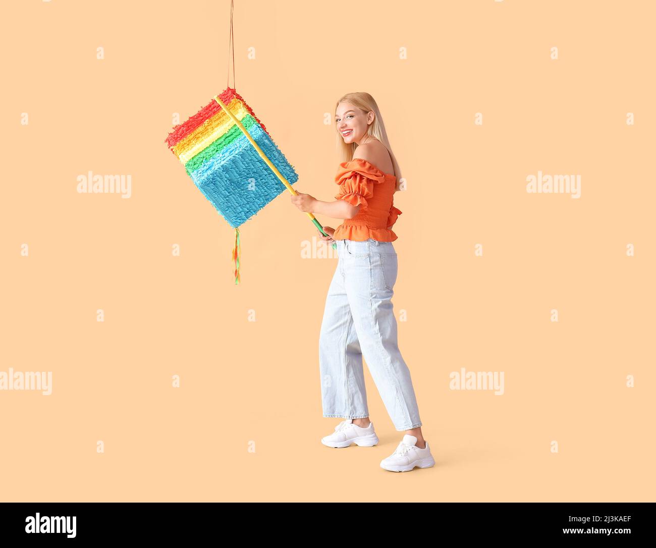 Pinata stick birthday party hi-res stock photography and images - Alamy