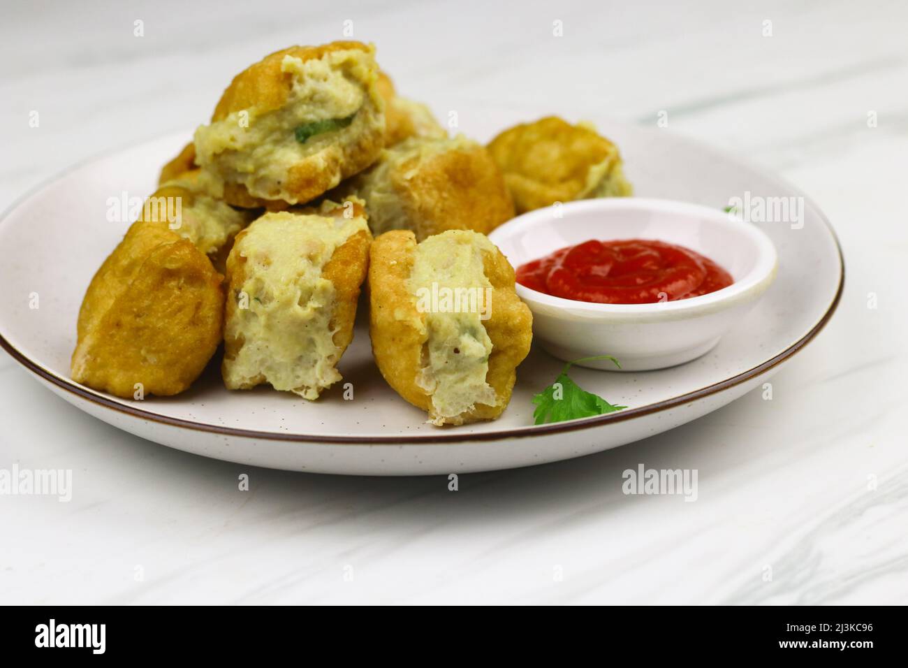 Tahu Bakso, Indonesian traditional snack made from tofu, chicken or ...