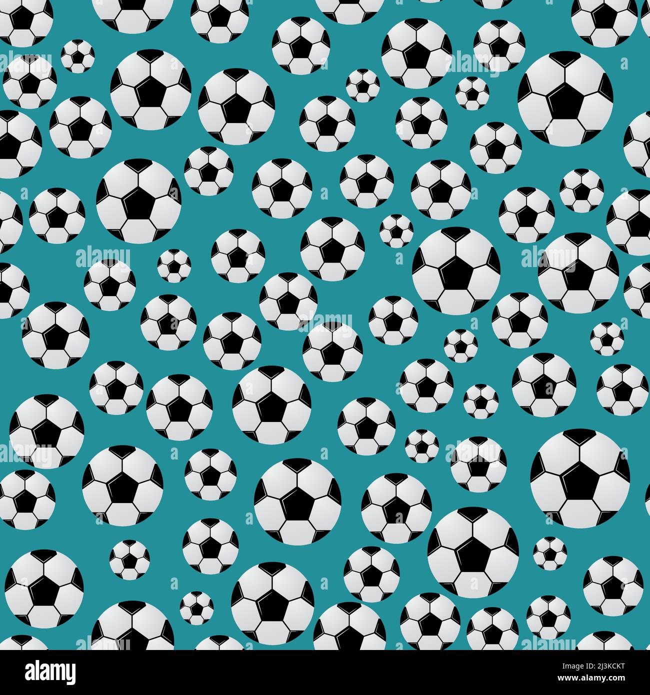 Soccer or football balls seamless pattern. Sport game background ...