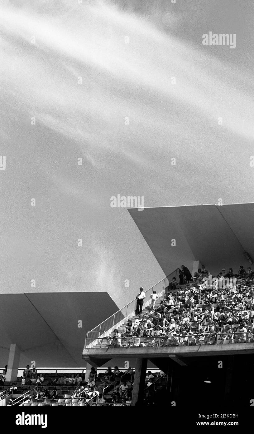 Crowd in stadium Black and White Stock Photos & Images - Alamy