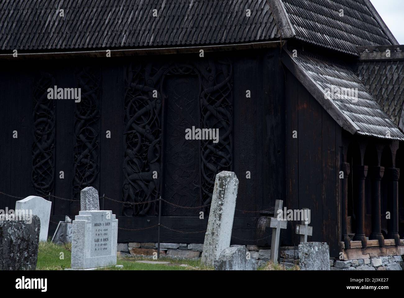 Urnes stave church was constructed around 1100 as a rural single-nave ...