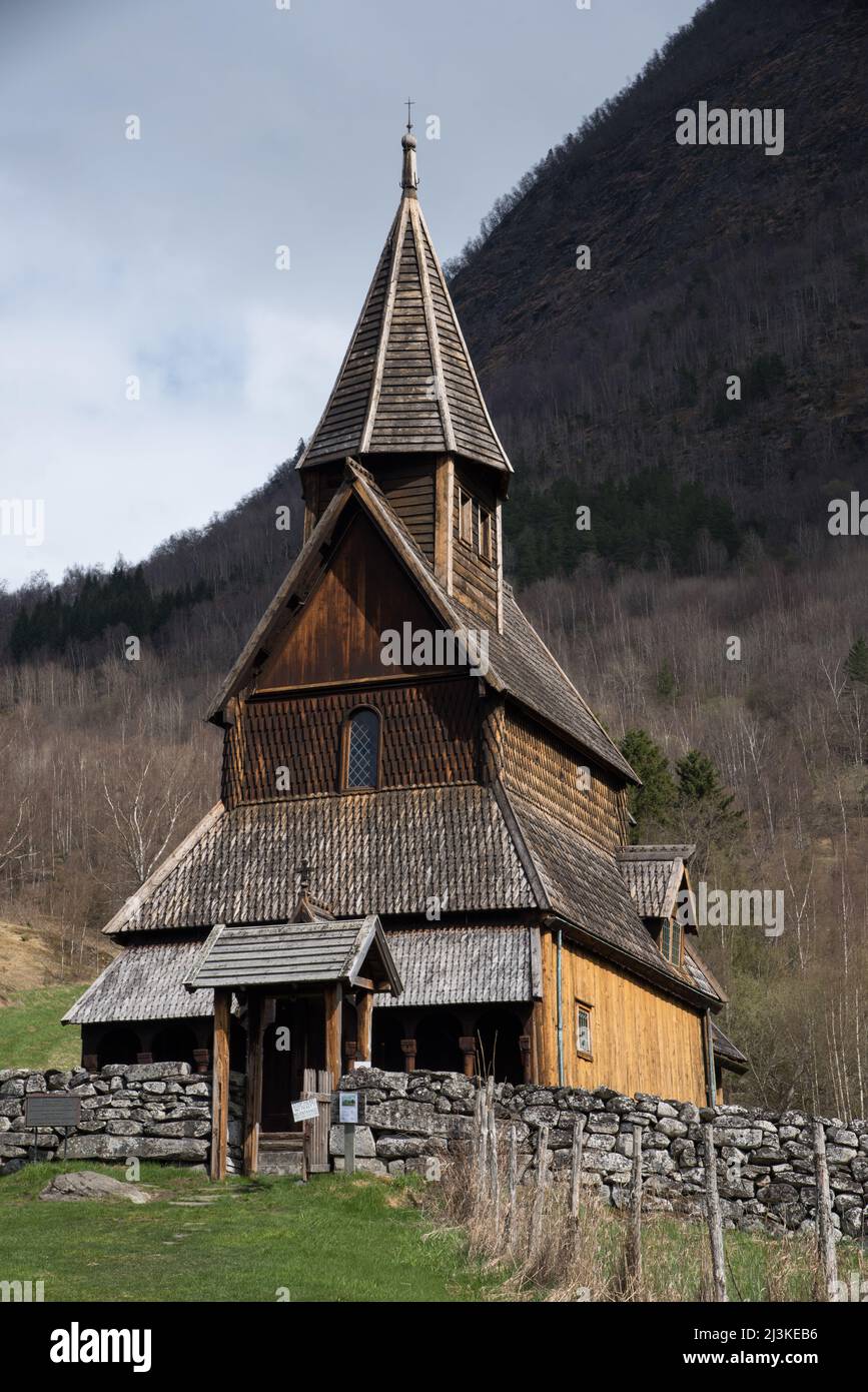 Urnes stave church was constructed around 1100 as a rural single-nave ...