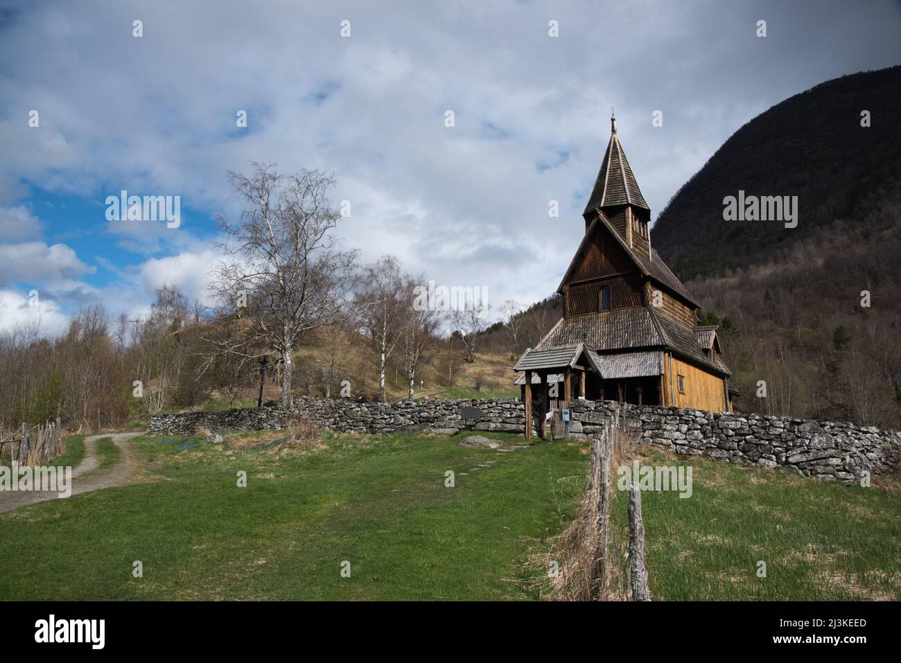 Urnes stave church was constructed around 1100 as a rural single-nave ...