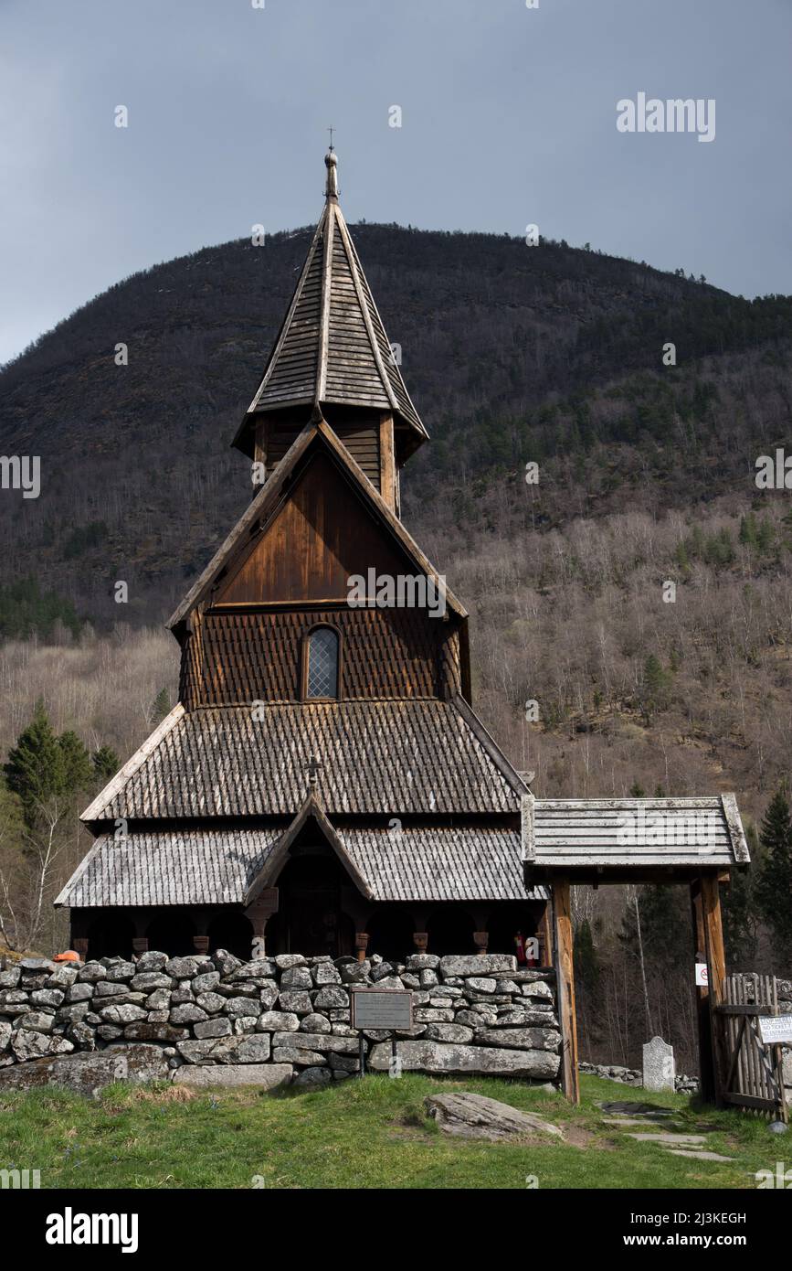 Urnes stave church was constructed around 1100 as a rural single-nave ...