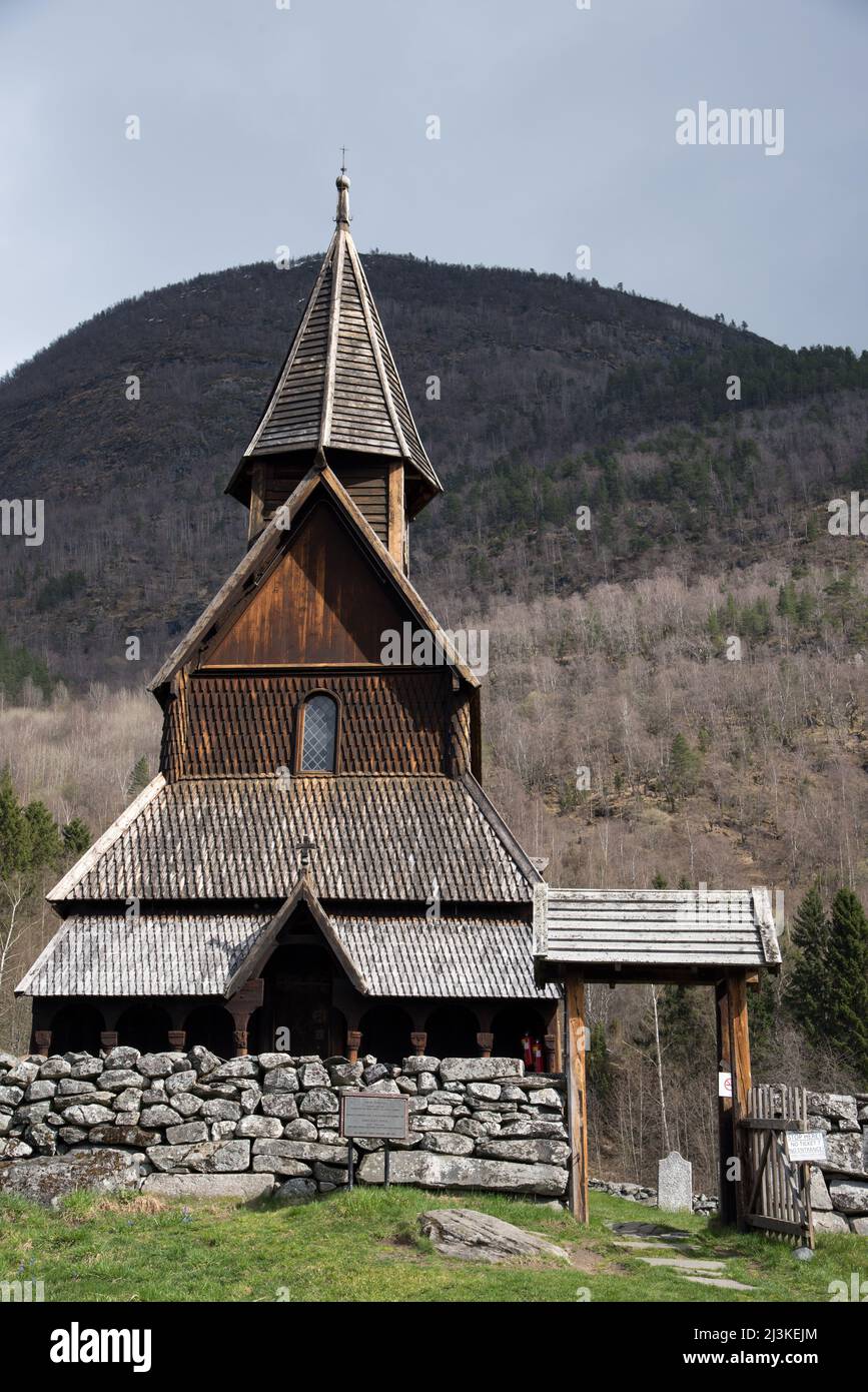 Urnes stave church was constructed around 1100 as a rural single-nave ...