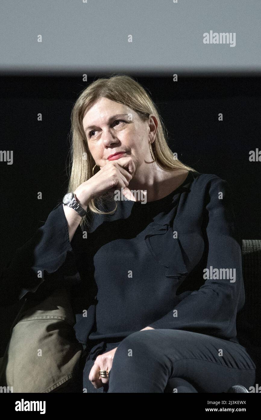 Reims, France. 08th Apr, 2022. Isabelle Horlans attending a debate ...