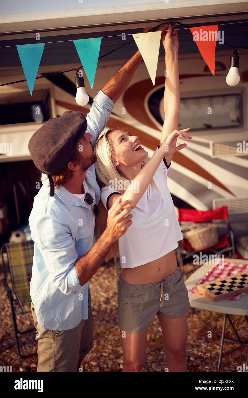 Rv camping fun hi-res stock photography and images - Alamy