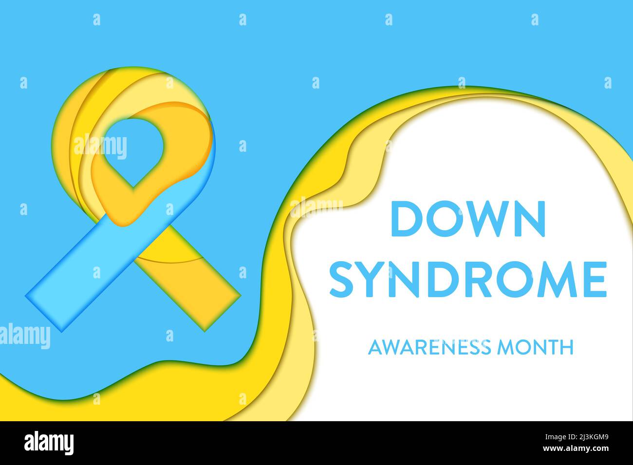 Down syndrome awareness ribbon, conceptual illustration Stock Photo - Alamy