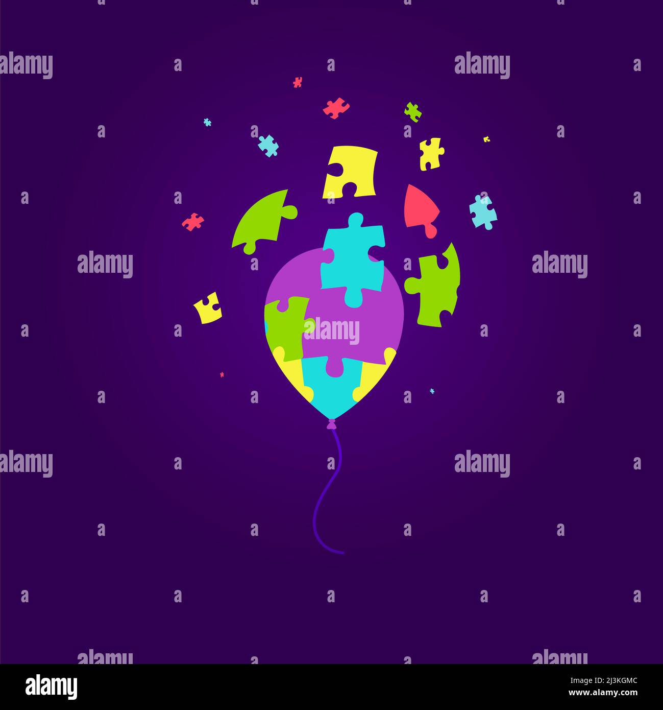 Autism awareness balloon hi-res stock photography and images - Alamy